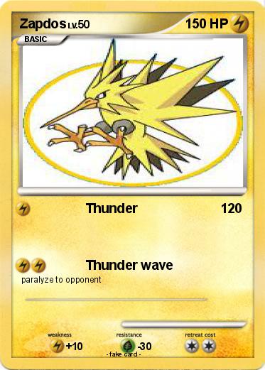 Pokémon Zapdos 982 982 - Thunder - My Pokemon Card