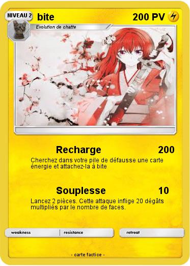 Pokémon bite 292 292 - Recharge - Ma carte Pokémon