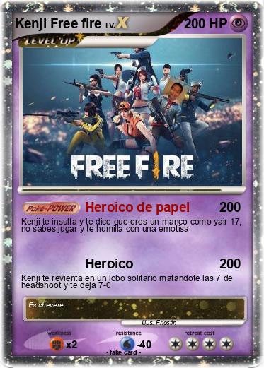 Pokémon Kenji Free fire - Heroico de papel - My Pokemon Card