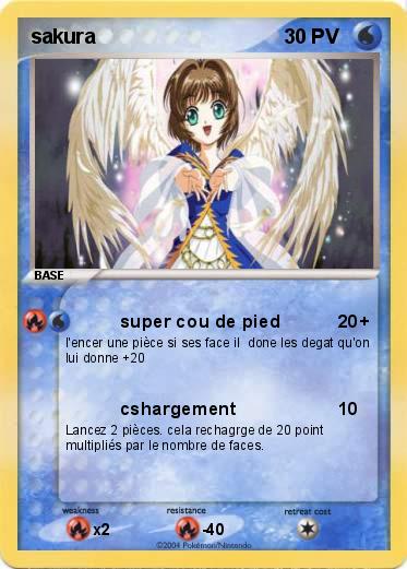 Pokémon sakura 159 159 - super cou de pied - Ma carte Pokémon
