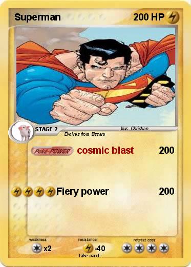 Pokémon Superman 293 293 - cosmic blast - My Pokemon Card