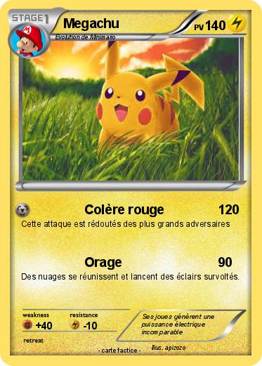 Pokémon Megachu 76 76 - Colère rouge - Ma carte Pokémon