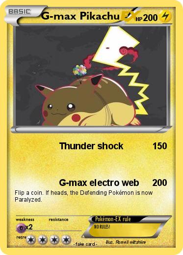 Pokémon G max Pikachu 1 1 - Thunder shock - My Pokemon Card