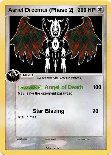 Pokémon Asriel Dreemur Phase 2 2 - Angel of Death - My Pokemon Card