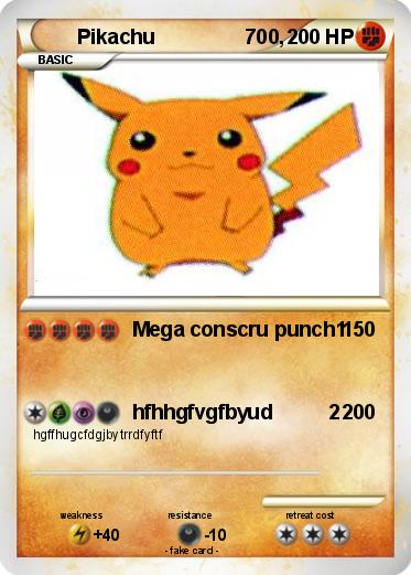 Pokémon Pikachu 700 1 1 - Mega conscru punch1 - My Pokemon Card