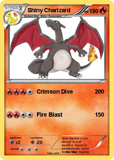 Pokémon Shiny Charizard 206 206 - Crimson Dive - My Pokemon Card