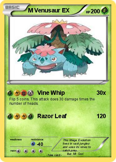 Pokémon M Venusaur EX 24 24 - Vine Whip - My Pokemon Card