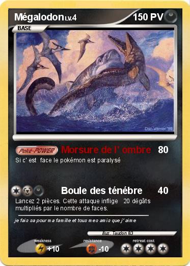 Pokémon Megalodon 40 40 - Morsure de l' ombre - Ma carte Pokémon