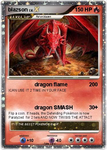 Pokémon blazson - dragon flame - My Pokemon Card