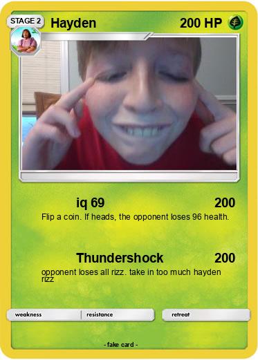 Pokémon Hayden 272 272 - iq 69 - My Pokemon Card