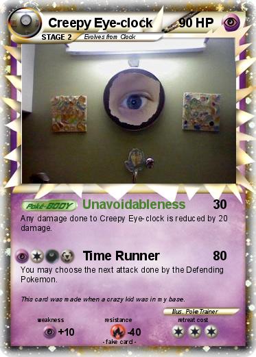 Pokémon Creepy Eye clock - Unavoidableness - My Pokemon Card