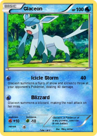 Pokémon Glaceon 617 617 - Icicle Storm - My Pokemon Card