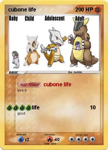 Pokémon cubone life 1 1 - cubone life - My Pokemon Card
