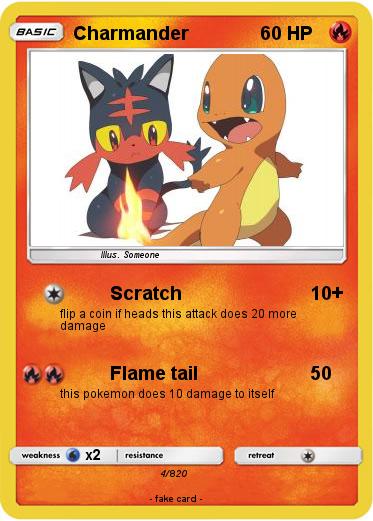 Pokémon Charmander 2124 2124 - Scratch - My Pokemon Card