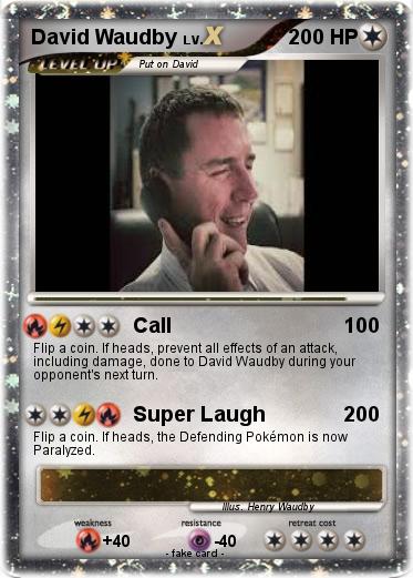 Pokémon David Waudby 1 1 - Call - My Pokemon Card