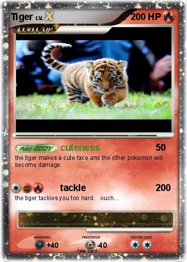 Pokémon Tiger 1278 1278 - cuteness - My Pokemon Card