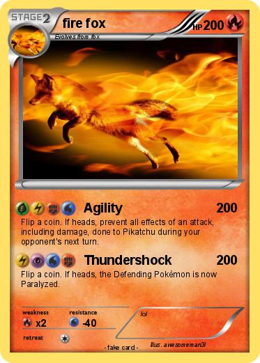 Pokémon fire fox 95 95 - Agility - My Pokemon Card
