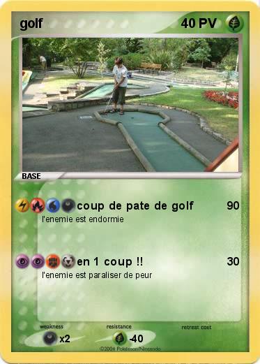 Pokémon golf - coup de pate de golf 90 - Ma carte Pokémon