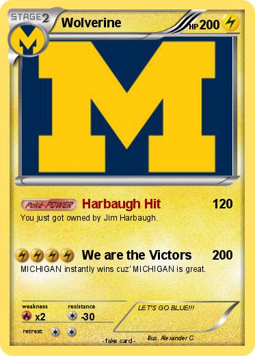 Pokémon Wolverine 530 530 - Harbaugh Hit - My Pokemon Card