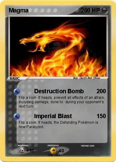 Pokémon Magma 128 128 - Destruction Bomb - My Pokemon Card