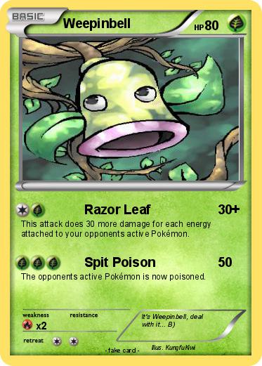 Pokémon Weepinbell 21 21 - Razor Leaf - My Pokemon Card