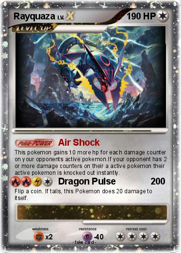 Pokémon Rayquaza 8090 8090 - Air Shock - My Pokemon Card