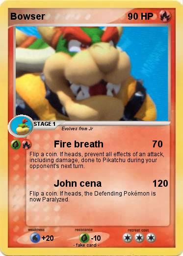 Pokémon Bowser 5374 5374 - Fire breath - My Pokemon Card