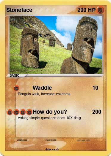 Pokémon Stoneface 1 1 - Waddle - My Pokemon Card