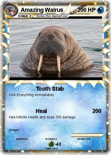 Pokémon Amazing Walrus - Tooth Stab - My Pokemon Card