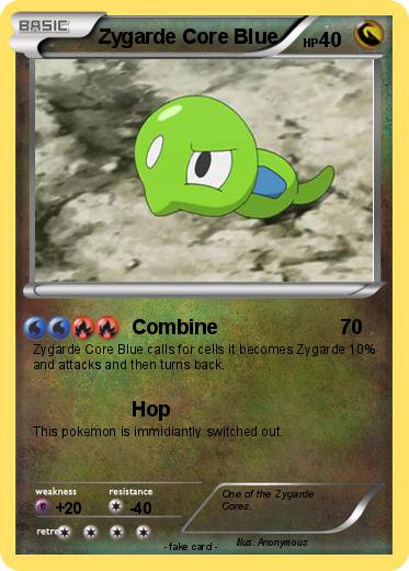 Pokémon Zygarde Core Blue - Combine - My Pokemon Card