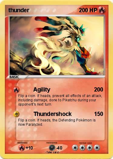 Pokémon thunder 1781 1781 - Agility - My Pokemon Card