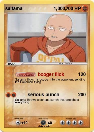 Pokémon saitama 1 000 000 - booger flick - My Pokemon Card