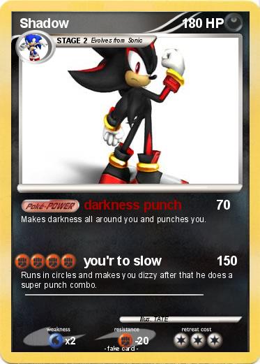 Pokémon Shadow 7348 7348 - darkness punch - My Pokemon Card