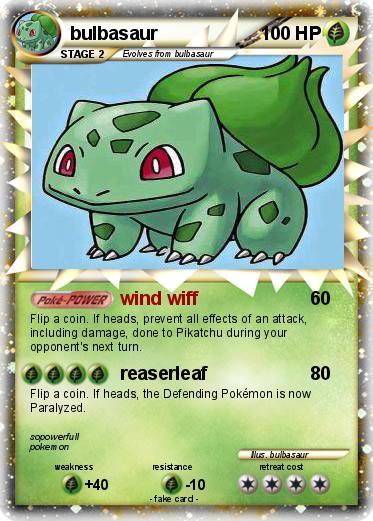Pokémon bulbasaur 1053 1053 - wind wiff - My Pokemon Card