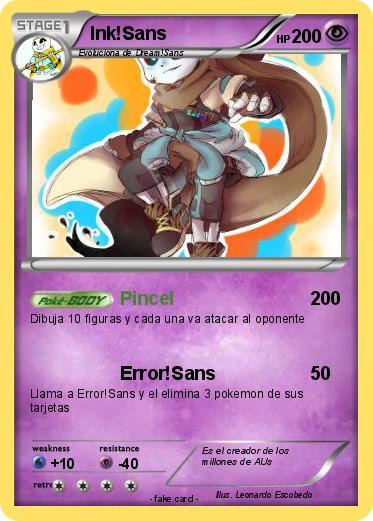 Pokémon Ink Sans 11 11 - Pincel - Mi carta pokémon