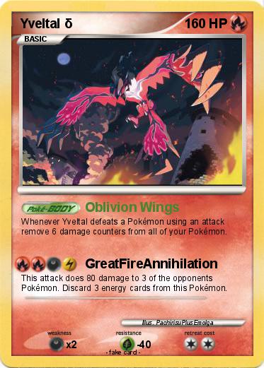 Pokémon Yveltal 817 817 - Oblivion Wings - My Pokemon Card
