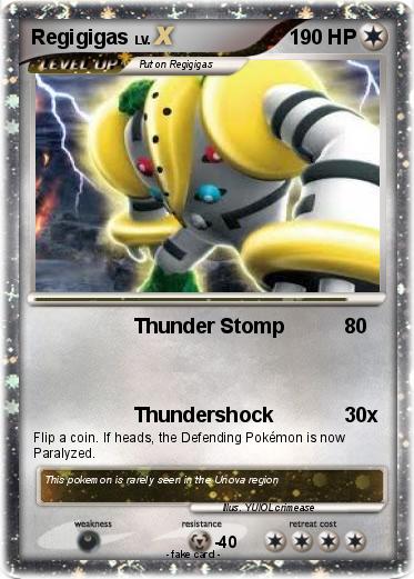 Pokémon Regigigas 936 936 - Thunder Stomp - My Pokemon Card