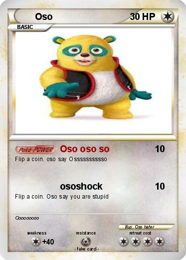 Pokémon Oso 8 8 - Oso oso so - My Pokemon Card