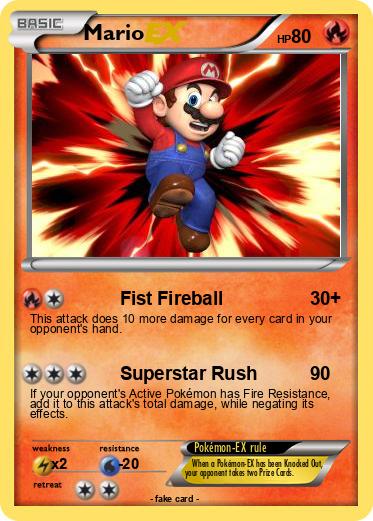 Pokémon Mario 16100 16100 - Fist Fireball - My Pokemon Card