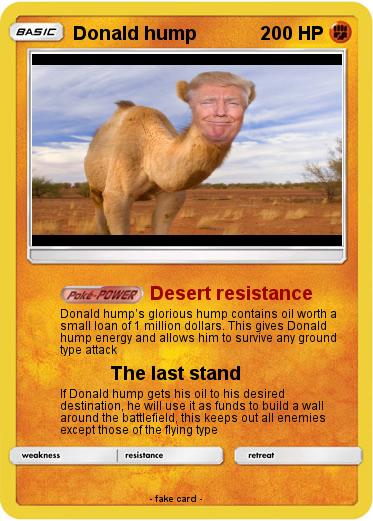 Pokémon Donald hump 4 4 - Desert resistance - My Pokemon Card