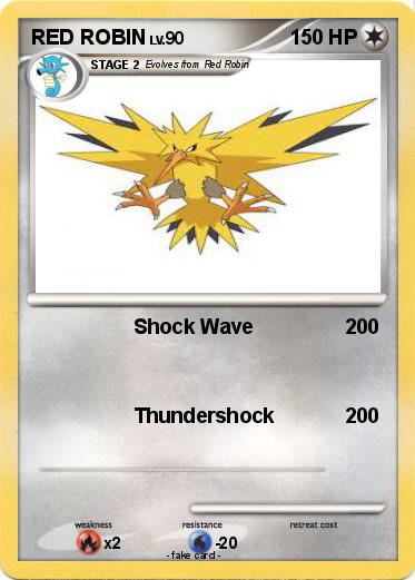 Pokémon RED ROBIN 4 4 - Shock Wave - My Pokemon Card