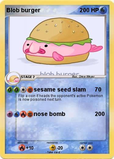 Pokémon Blob burger - sesame seed slam - My Pokemon Card