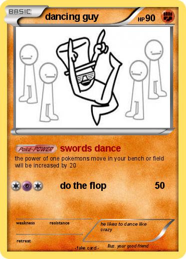Pokémon dancing guy - swords dance - My Pokemon Card