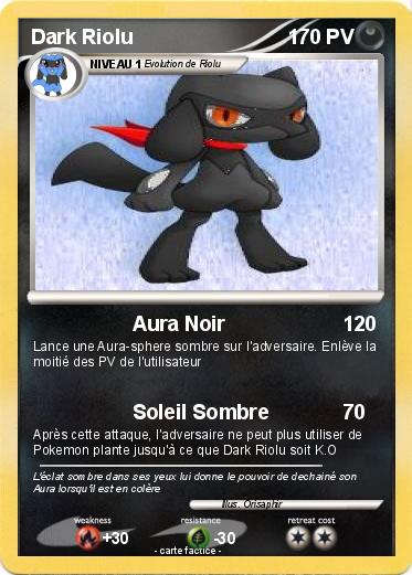 Pokémon Dark Riolu 3 3 - Aura Noir - Ma carte Pokémon