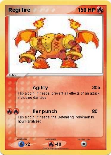 Pokémon Regi fire - Agility - My Pokemon Card