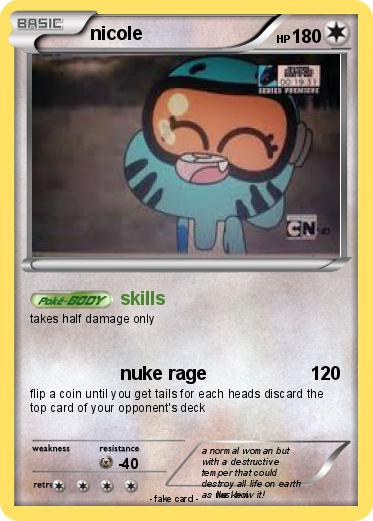 Pokémon nicole 142 142 - skills - My Pokemon Card