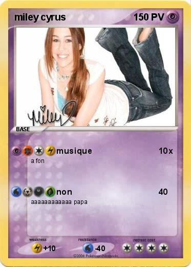 Pokémon miley cyrus 42 42 - musique - Ma carte Pokémon