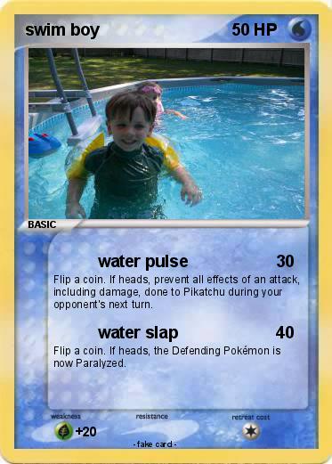 Pokémon swim boy 1 1 - water pulse - My Pokemon Card