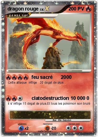 Pokémon dragon rouge 62 62 - feu sacré 2000 - Ma carte Pokémon