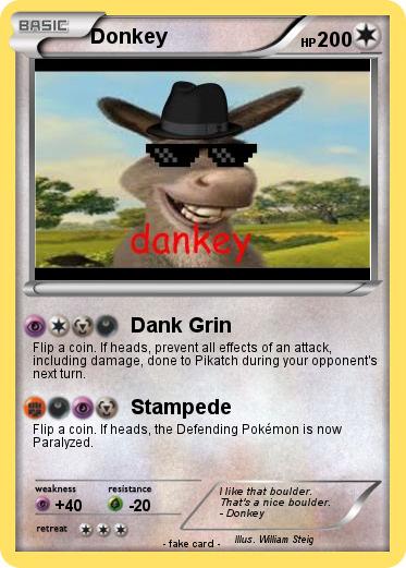 Pokémon Donkey 983 983 - Dank Grin - My Pokemon Card